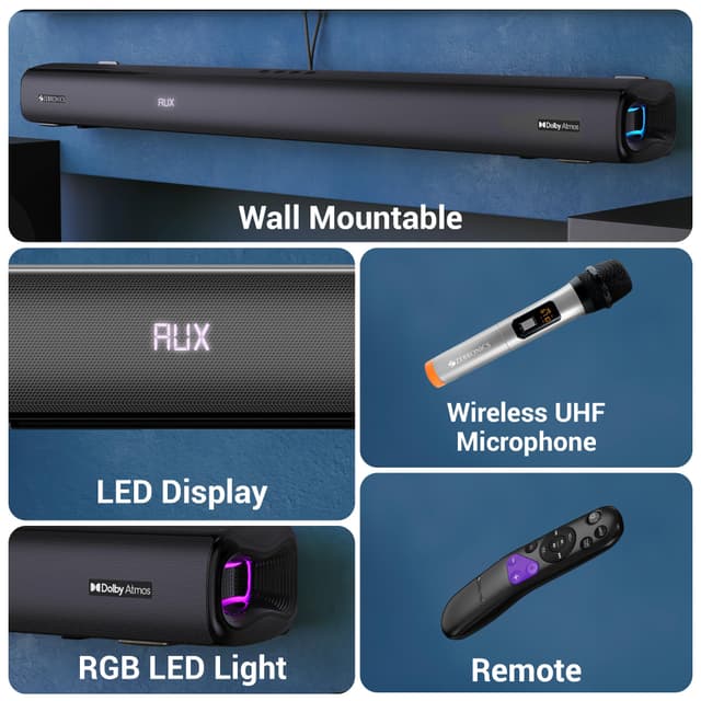 ZEBRONICS New Launch Juke BAR 9850 7.2.2 (5.2.4) Channel Sou… | Price ...
